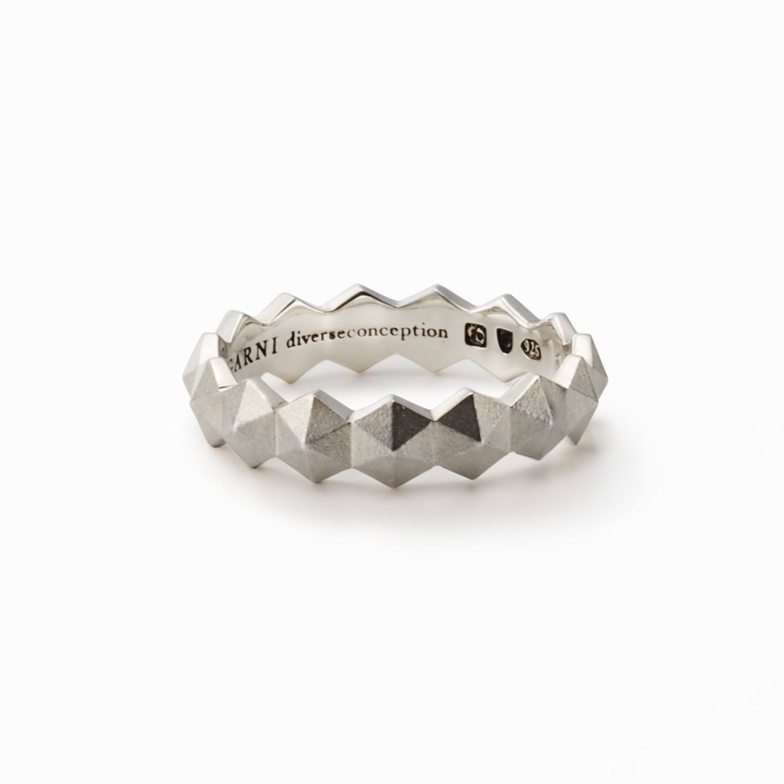 GARNI - Honeycomb Studs Ring - S / シルバー | Tempt